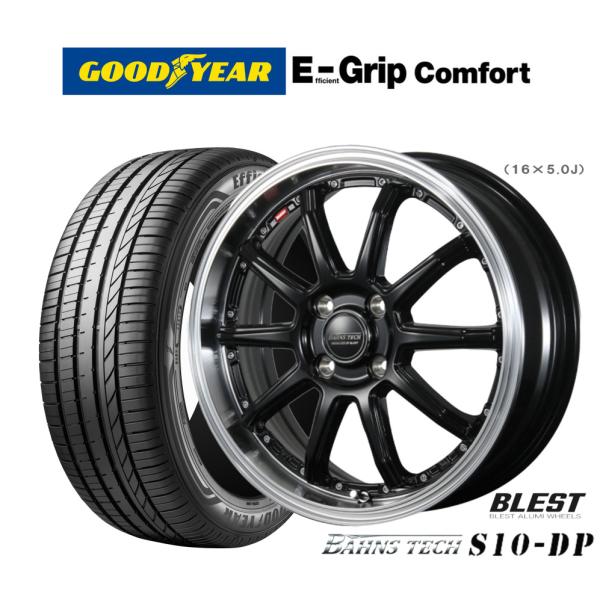 ■ホイールカラー：グロスブラックサイズ：16インチ 6.0JPCD/INSET：4穴100mm→+40,+48■タイヤサイズ：195/45R16 84V XL シーズン：サマータイヤ■参考車種トヨタ サクシード タンク パッソ パッソセッテ...