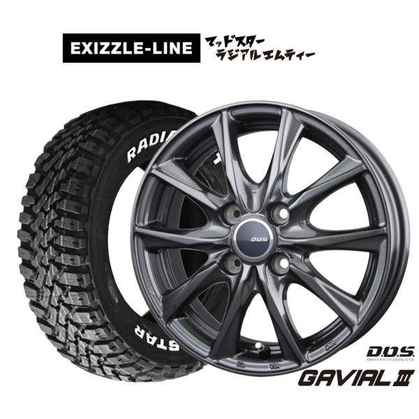 ■ホイールカラー：ディープメタルサイズ：12インチ 3.5JPCD/INSET：4穴100mm→+43■タイヤサイズ：145/80R12 80/78N LT RWL（レイズドホワイトレター） シーズン：サマータイヤ■参考車種ニッサン NV1...