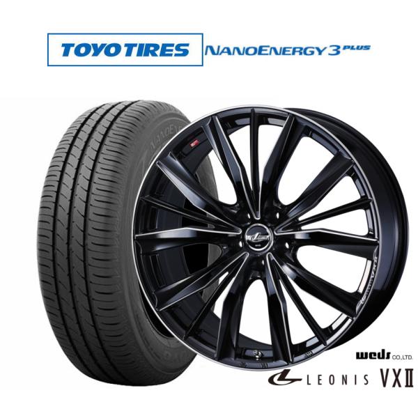 ■ホイールカラー：ブラックSCマシニング(BKSC)サイズ：17インチ 7.0JPCD/INSET：5穴100mm→+47、5穴114.3mm→+42,+47■タイヤサイズ：215/55R17 94V シーズン：サマータイヤ■参考車種トヨタ...