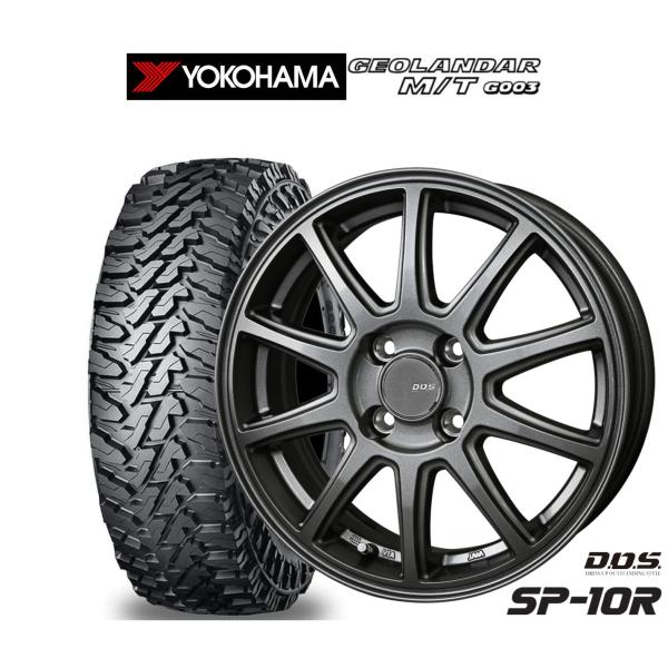 ■ホイールカラー：メタリックグレーサイズ：14インチ 4.5JPCD/INSET：4穴100mm→+45■タイヤサイズ：165/65R14 81/78Q LT (C)(M+S) シーズン：サマータイヤ■参考車種ミツビシ デリカD:2 デリカ...