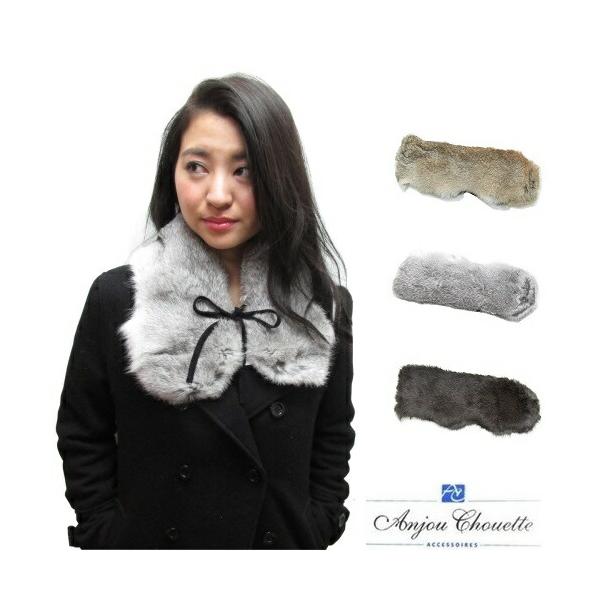 SIZE：全長72cm 幅11cm リボン38cm■素材：ラビットファー■原産国：中国