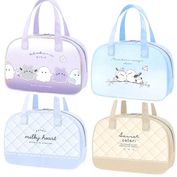 シンプルで持ちやすいボストン型プールバック♪かわいいキャラクターのプールバックです♪中が透けにくいから安心折りたたみ可能な底版が便利！本体サイズ：約230×320×110ｍｍ素材：PVC,エナメル