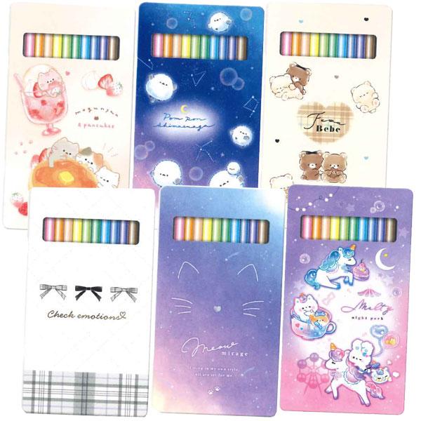 新学期文具コレクション 2026年最新柄！かわいい色鉛筆です。12色セット。裏面にお名前スペース有。■サイズ：約H180×W102×D14mm　160ｇ【ゆうパケット発送可】日時指定・ラッピングはできませんのでご了承ください。ポスト投函とな...