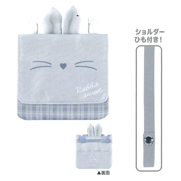 便利なポシェットポケットです。 かわいいダイカット耳付きマスク　ヘアアクセサリー　ばんそうこう　ハンカチ　ティッシュ　おかし●サイズ：約H120×W130mm●素材：ポリエステル【メール便発送可】メール便は日時指定・ラッピング不可、ポスト投...