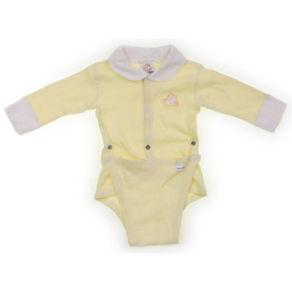 ブランド：Baby's Own(ベビーズオウン)カテゴリー：ロンパースサイズ：70サイズ色：黄、白状態：★★記名：なしジャンル：Girl実際のサイズ表記は12mo/meses。全体的に毛羽立ち、若干毛玉感あり。袖に茶色い汚れあり。洗い替え用...
