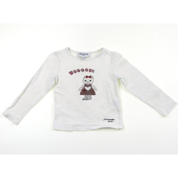 ブランド：Simonetta(シモネッタ)カテゴリー：Tシャツ・カットソーサイズ：110サイズ色：白・プリント状態：★★★記名：なしジャンル：Girl全体的に使用感がありますが、洗い替え用にいかがでしょうか。所々に小さなシミがあります。実際...