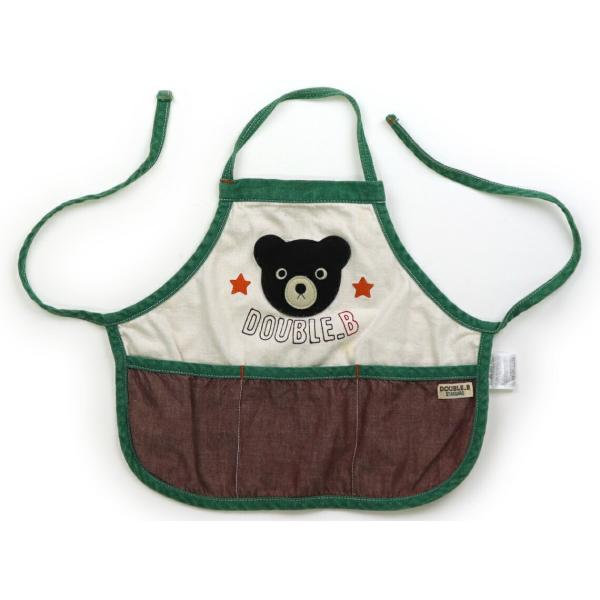 ブランド：Double B(ダブルＢ)カテゴリー：砂場着・スモック・エプロンサイズ：ベビー用品色：グリーン、ブラウン、アイボリー、クマ状態：★★記名：なしジャンル：Boyサイズ表記はありませんが、総丈約28cm、横幅約33cmです。お腹にシ...