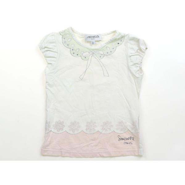 ブランド：Simonetta(シモネッタ)カテゴリー：Tシャツ・カットソーサイズ：120サイズ色：ホワイト・ストーン装飾状態：★★（返品不可）記名：なしジャンル：Girl実際のサイズ表記は6/122。胸元付近に薄茶色いシミあり。洗いざらし感...