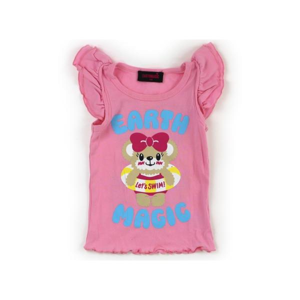 ブランド：EARTHMAGIC(アースマジック)カテゴリー：Tシャツ・カットソーサイズ：100サイズ色：ピンク、フリル、水色、浮き輪状態：★★★記名：なしジャンル：Girlプリントにややひび割れ、Tシャツに色褪せ、使用感あり。まだお使いいた...