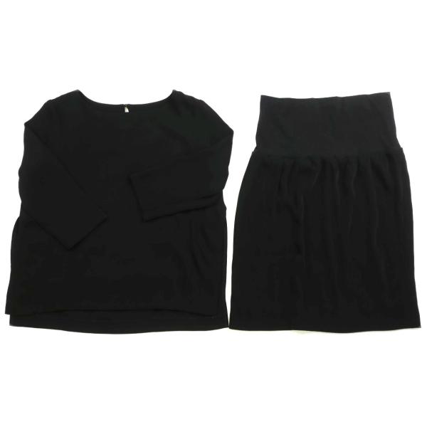 ブランド：Angeliebe(エンジェリーベ)カテゴリー：マタニティトップスサイズ：ママ向けアイテム色：黒状態：★★★記名：なしジャンル：Motherトップスの実寸は、肩幅約37.5 cm、サイドネックポイントから総丈約57.3 cm、胸囲...