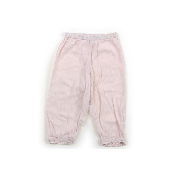 ブランド：BONTON(ボントン)カテゴリー：パンツサイズ：80サイズ色：パステルピンク状態：★★（返品不可）記名：なしジャンル：Girl薄手の生地です。素材タグが切られています。実際のサイズ表記は2。全体に洗いざらし感と裾にシミ汚れが見受...