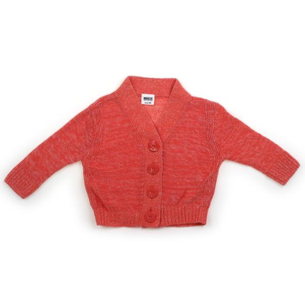 ブランド：BREEZE(ブリーズ)カテゴリー：カーディガンサイズ：90サイズ色：コーラルピンク状態：★★★記名：なしジャンル：Girl綿・アクリル・ポリエステル素材の透かし編みニットカーディガン。使用感ありますがまだお使いいただけそうです。
