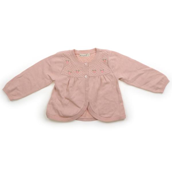 ブランド：Dave&amp;Bella(デイブアンドベラ)カテゴリー：カーディガンサイズ：90サイズ色：モーヴピンク・花状態：★★★記名：なしジャンル：Girl実際のサイズ表記は24Mです。コットンニット地。ボレロタイプです。白っぽさがあり...