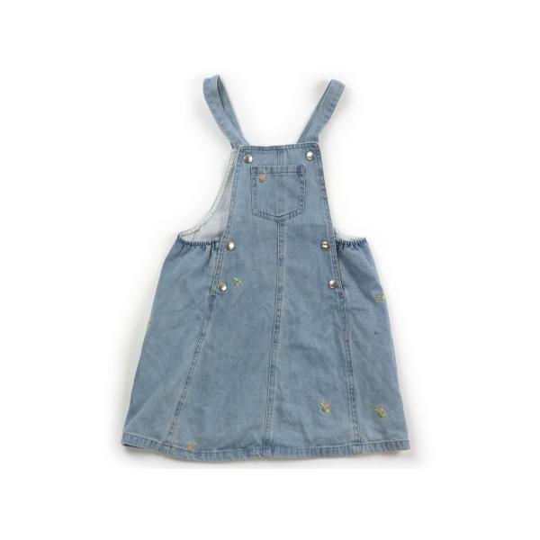 ブランド：Dave&amp;Bella(デイブアンドベラ)カテゴリー：ジャンパースカートサイズ：130サイズ色：ライトブルー・花柄状態：★★記名：なしジャンル：Girlコットン素材、薄手のデニム生地。裏地付き。サイドに引っかけ傷あり。デニム...