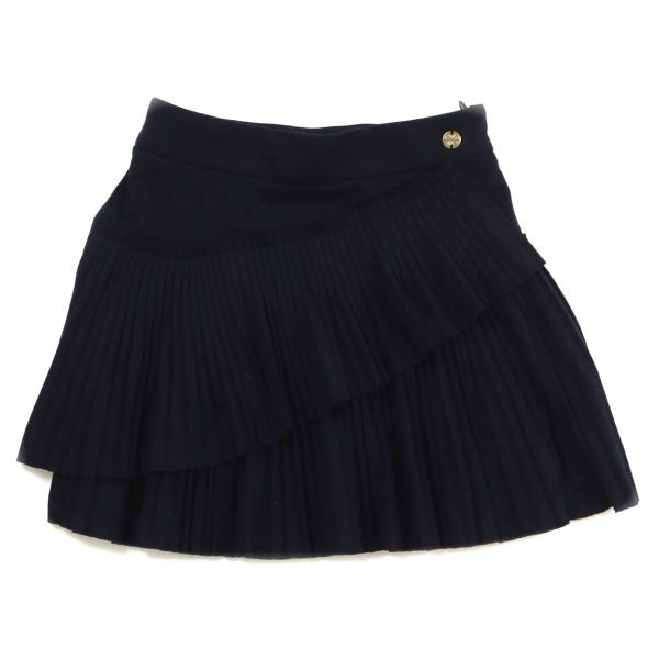 ブランド：Lili Gaufrette(リリゴーフレット)カテゴリー：スカートサイズ：110サイズ色：ネイビー状態：★★★★記名：なしジャンル：Girlサイズ表記は4T。ポリウレタン混のポリエステルレーヨンカットソー。プリーツスカート。サイ...