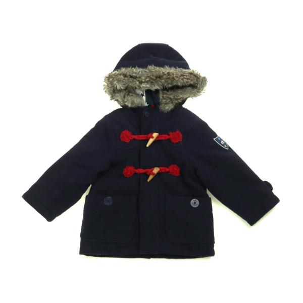 ブランド：F.O.KIDS(ＦＯキッズ)カテゴリー：コート・ジャンパーサイズ：95サイズ色：ネイビー状態：★★★記名：なしジャンル：Boyメルトン調生地。中綿入り。ファスナー・トグル開き。フードは縫い付けです。毛羽立ち・毛玉感があります。