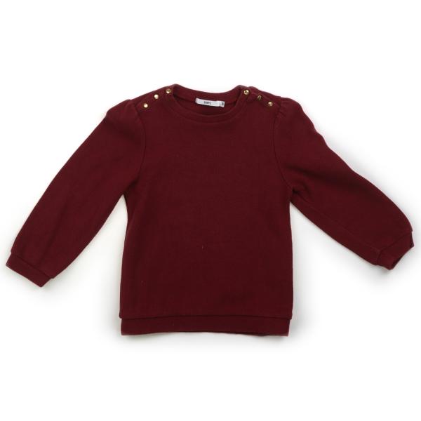 ブランド：SHIPS(シップス)カテゴリー：トレーナー・プルオーバーサイズ：110サイズ色：バーガンディ状態：★★記名：なしジャンル：Girlコットン素材。肩のスナップボタンの金具にキズあり。白っぽい色褪せと毛羽立ちがありますが、普段使いに...