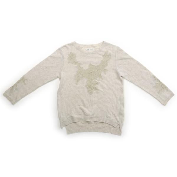 ブランド：ZARA(ザラ)カテゴリー：ニット・セーターサイズ：110サイズ色：アイボリー・レース状態：★★★記名：なしジャンル：Girl品質タグが切られています。薄手ニット地。実際のサイズ表記は、116cm。全体的に毛羽立ちがあります。