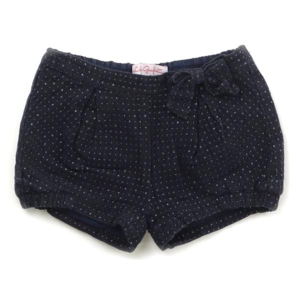 ブランド：Lili Gaufrette(リリゴーフレット)カテゴリー：ショートパンツサイズ：100サイズ色：ネイビー・シルバードット状態：★★（返品不可）記名：なしジャンル：Girlサイズ表記は3。ガーゼ地。裏地がありの二枚仕立てです。色褪...