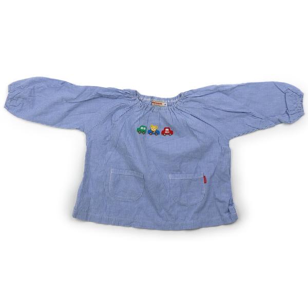 ブランド：miki HOUSE(ミキハウス)カテゴリー：砂場着・スモック・エプロンサイズ：90サイズ色：青白チェック、車・クマ状態：★★（返品不可）記名：なしジャンル：Boy実際のサイズ表記はS90-100で、シャツ生地です。品質タグにシー...