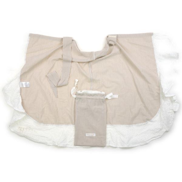 ブランド：Sweet Mommy(スウィートマミー)カテゴリー：授乳ケープ・カバーサイズ：ママ向けアイテム色：ベージュ、白ストライプ、レース状態：★★★記名：なしジャンル：Mother約68×111cmで、収納バック付き。使用感はありますが...