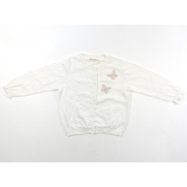 ブランド：Dave&amp;Bella(デイブアンドベラ)カテゴリー：カーディガンサイズ：100サイズ色：オフ・蝶刺しゅう状態：★★★★記名：なしジャンル：Girlコットンニット。あまり使用感のない良品です。