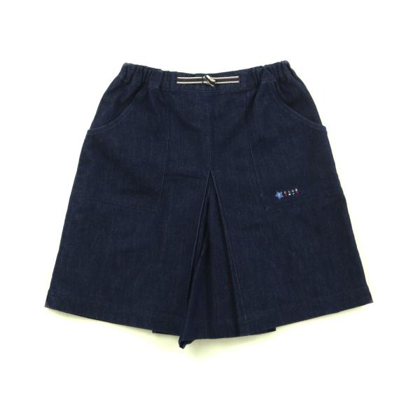 ブランド：familiar(ファミリア)カテゴリー：キュロットサイズ：130サイズ色：ブルー状態：★★★記名：なしジャンル：Girlコットンポリエステル。ウエストは総ゴムです。デニム調のストレッチ性のある生地です。目立つ汚れはなくまだまだお...