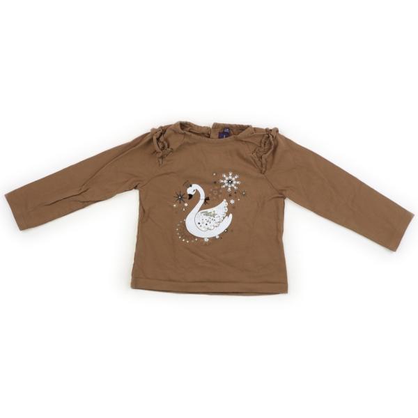 ブランド：Sergent Major(セルジャン・マジャール)カテゴリー：Tシャツ・カットソーサイズ：95サイズ色：ベージュ状態：★★★記名：なしジャンル：Girl実際のサイズ表記は、98cm。後ろボタン開き。ラメプリントに薄れあり。全体に...