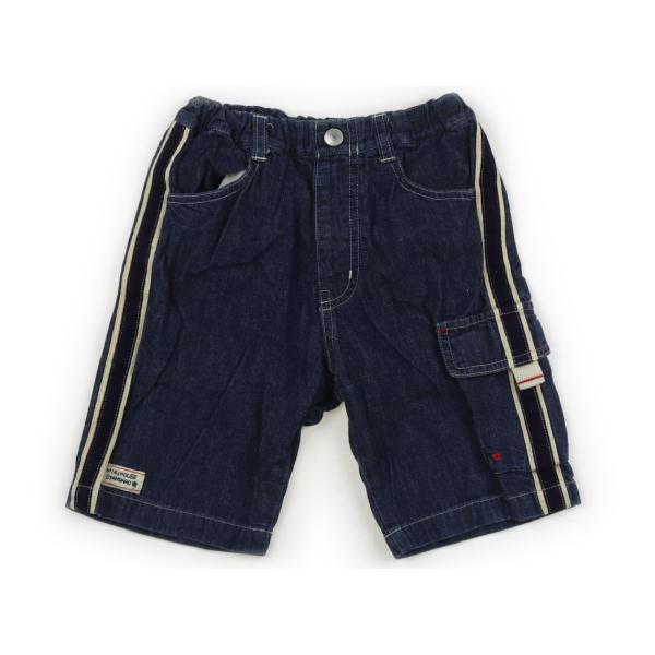 ブランド：miki HOUSE(ミキハウス)カテゴリー：ハーフパンツサイズ：110サイズ色：ブルー状態：★★★記名：あり（タグ）ジャンル：Boyデニム素材。ウエストは総ゴムです。シワ感・洗いざらし感があります。