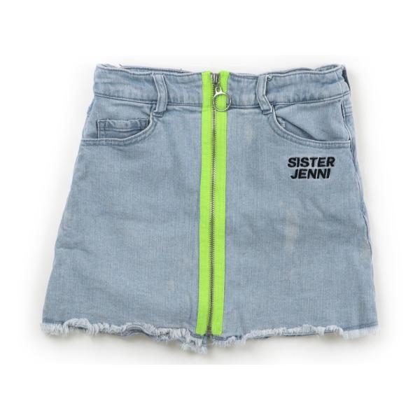 ブランド：JENNI(ジェニィ)カテゴリー：スカートサイズ：140サイズ色：ライトブルー、ネオングリーン状態：★★（返品不可）記名：なしジャンル：Girlスカパンです。デニム生地、サイズ調整ゴムが付いています。前身頃にいくつか白っぽく色抜け...