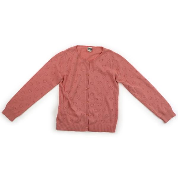 ブランド：BONTON(ボントン)カテゴリー：カーディガンサイズ：150サイズ色：ピンク・ハート状態：★★（返品不可）記名：なしジャンル：Girl12Aサイズ表記・ハート柄のコットンニット地で、替えボタン付き。袖に茶色いシミ・袖口に黒ずみあり。