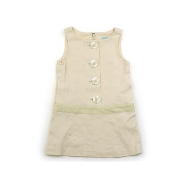 ブランド：Tocca(トッカ)カテゴリー：ジャンパースカートサイズ：100サイズ色：きなり状態：★★★記名：なしジャンル：Girlハリのあるポリ地、裏地がありの二枚仕立てです。ベルトリボンに毛玉がありますが、目立った汚れはありません。