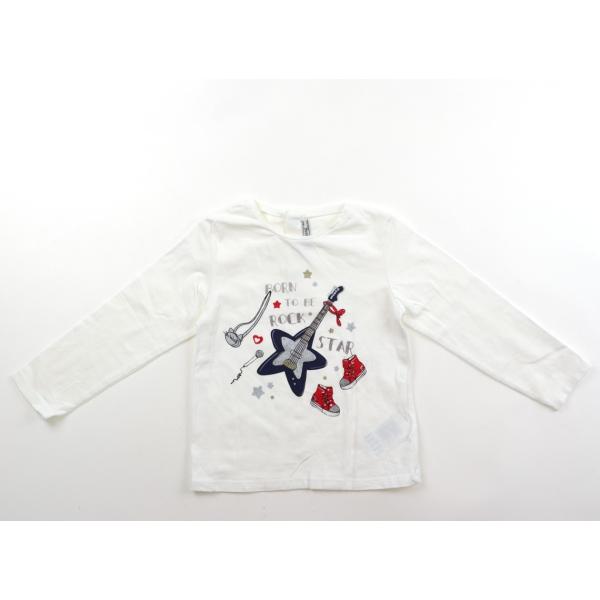 ブランド：Mayoral(マヨラル)カテゴリー：Tシャツ・カットソーサイズ：95サイズ色：白、ゴールド、シルバー状態：★★★★記名：なしジャンル：Girl実際のサイズ表記は36ｍ/98ｃｍです。後ろスナップボタンあり。カットソーです。目立っ...