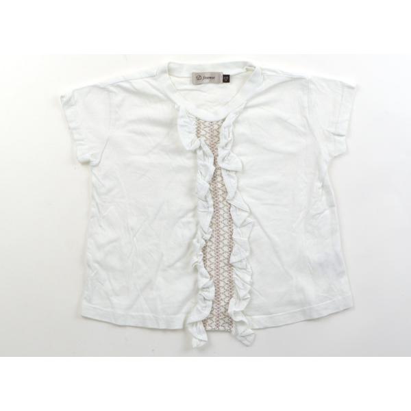 ブランド：DADWAY(ダッドウェイ)カテゴリー：Tシャツ・カットソーサイズ：100サイズ色：ホワイト×ピンクベージュ状態：★★★記名：なしジャンル：GirlD.fesenseです。スモッキングデザイン。色褪せと毛羽立ちがあります。まだお使...