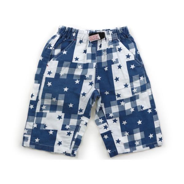 ブランド：BREEZE(ブリーズ)カテゴリー：ハーフパンツサイズ：130サイズ色：青、白、星状態：★★（返品不可）記名：なしジャンル：Boyコットンリネン。ウエストは総ゴム。右足に黄色いシミ、全体に色あせ・毛羽立ちに伴う白っぽさあり。外遊び...