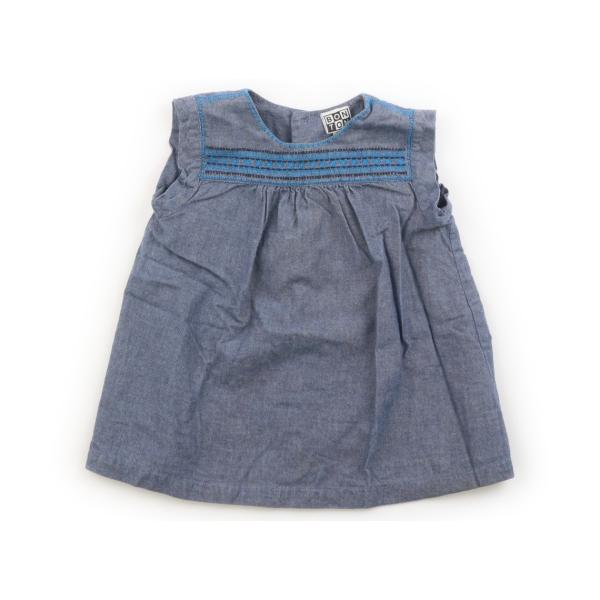 ブランド：BONTON(ボントン)カテゴリー：チュニックサイズ：80サイズ色：ブルー系状態：★★★記名：なしジャンル：Girl実際のサイズ表記は18です。後ろボタンあきです。目立つ汚れはなさそうです。まだまだ活躍してくれそうです。