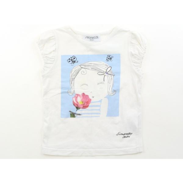 ブランド：Simonetta(シモネッタ)カテゴリー：Tシャツ・カットソーサイズ：100サイズ色：オフホワイト状態：★★★記名：なしジャンル：Girlストレッチカット素材。実際のサイズ表記は、4/107。薄いシミがいくつか見られ、やや毛羽立...
