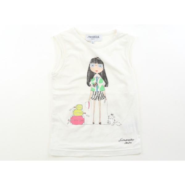ブランド：Simonetta(シモネッタ)カテゴリー：Tシャツ・カットソーサイズ：100サイズ色：オフホワイト状態：★★★記名：なしジャンル：Girlストレッチカット素材。薄いシミがいくつか見られ、やや毛羽立ち・洗いざらし感があります。