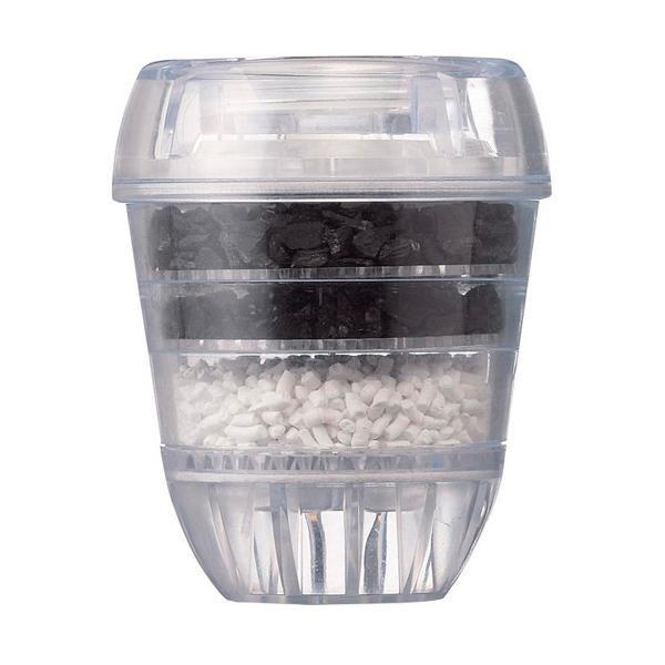 備長炭と活性炭のWの効果で水をきれいにします。