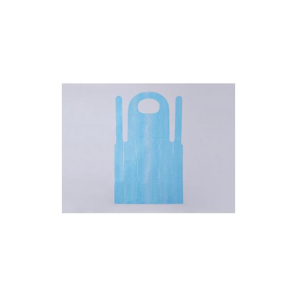 ポリエチレン製で、血液・体液等の水分や菌を通さず、医療従事者の制服への汚染及び患者への感染を低減します。