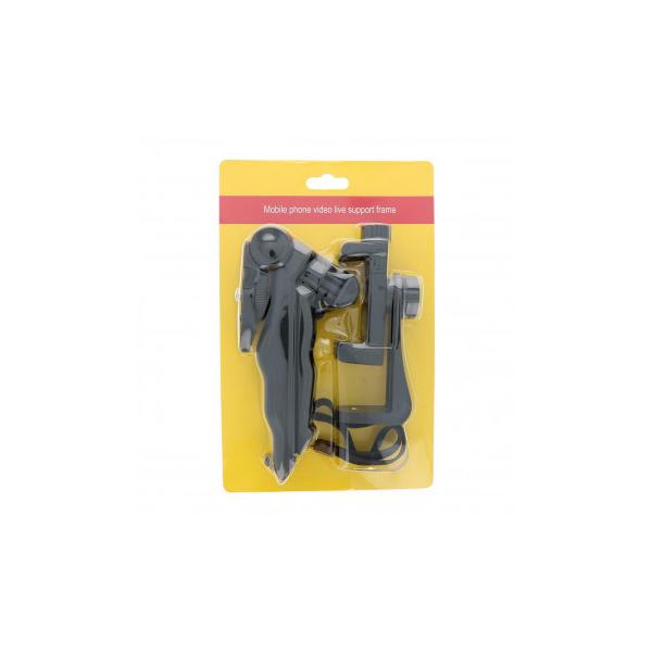 固定と手持ちの両方使いたいときに便利なアイテムです。コンパクトなのでバッグにしのばせても邪魔になりません。最大10cmまでの幅に対応しています。三脚として使用してもA5サイズ(148×210)に収まる省スペースです。落下防止ストラップつきです。