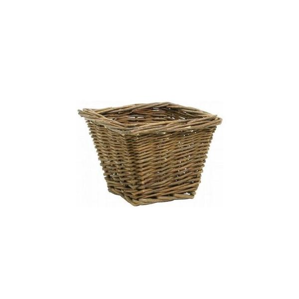 ナチュラル感たっぷりの皮付き柳のバスケットです。自然で温かみがあるフラワーアレンジなどの作品作りにおすすめです。小物入れやプレゼント・ギフト容器などに使われる方もいらっしゃいます。