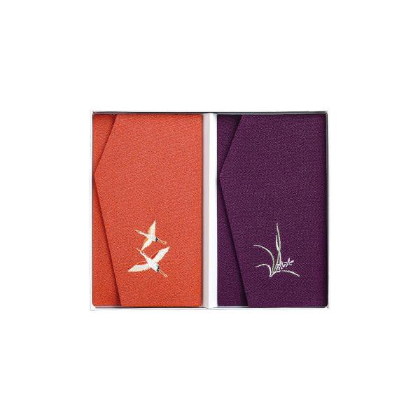 京都の丹後地方で織られたちりめん生地に細やかな刺繍をあしらった金封袱紗。ご家庭に一つ持っていると重宝する慶事用・弔事用のセットです。