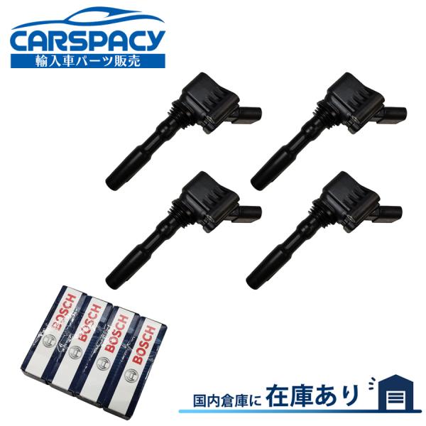 【商品名】イグニッションコイル + スパークプラグ ダブルプラチナム 4本SETメーカー6ヶ月保証付【純正互換番号】社外品　イグニッションコイル：04C905110A　04C905110B　04C905110D04C905110E　04C9...