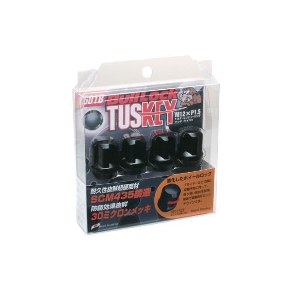 【ブルロック・タスキー】普通車用■トヨタ・ホンダ・三菱・マツダ・ダイハツ・イスズ/M12X1.5/黒・ブラック■BullLock TUSKEY【T601B】【車用品・バイク用品-503190】【カー用品-101126】【ホイール・タイヤ周辺...