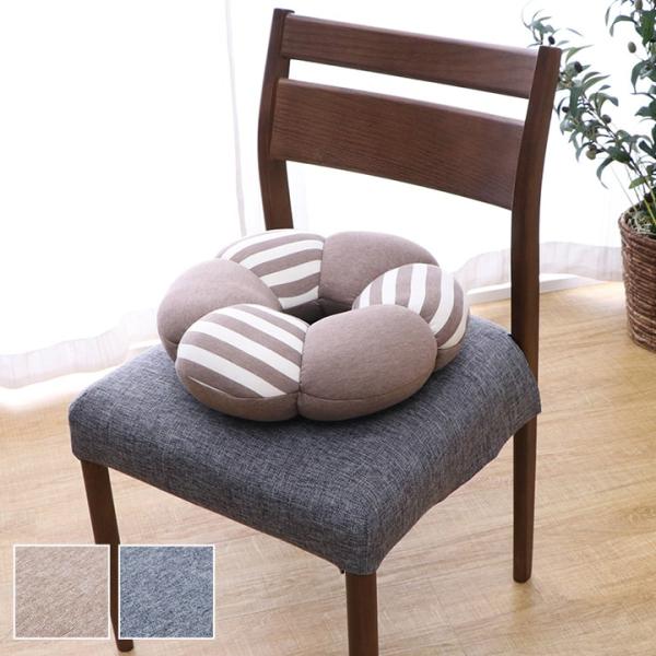 ●サイズ： 40cm丸  ●カラー：  ブラウン    エルマー クッション もっちり 低反発 円座 花形 マイクロファイバー シンプル 無地…