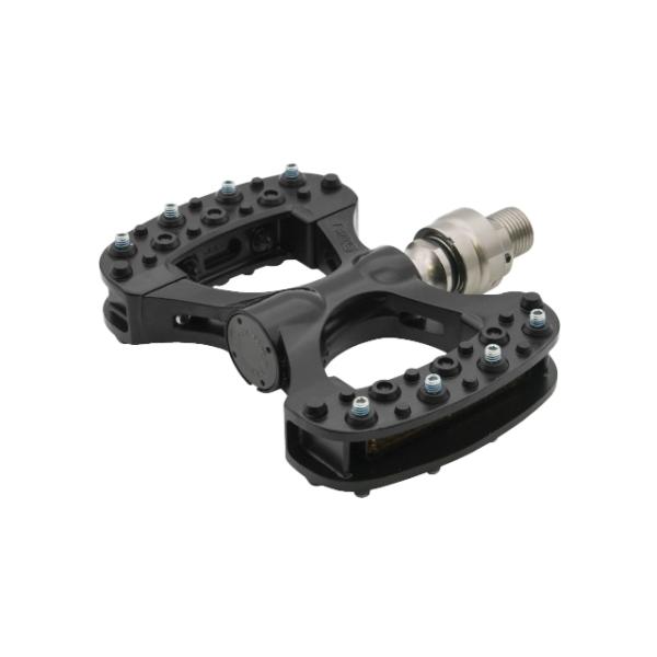 ・縦に大きな踏み面と吸盤状のグリップが特徴的な「LAMBDA」をブラッシュアップしたスパイクピン搭載モデル・オートマチックリターンメカニズムにより工具不要でペダルを簡単に脱着できるMKSオリジナル機構「イージースーペリア」を採用・フォールデ...