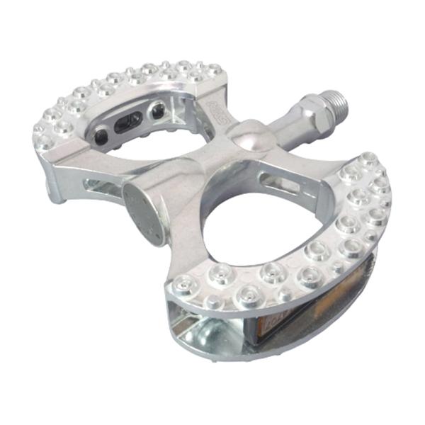 ・縦に大きな踏み面と、吸盤状のグリップが特徴の大型フラットペダル・街乗りからオフロードまでを推奨した滑りにくい大きな両面踏みタイプ・MTBやファットバイクにもおすすめ・夜間の走行も安心なリフレクター装備●ボディ： アルミニウム●側板： アル...