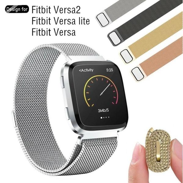 素材：ステンレス鋼セット内容：バンドだけ特徴： Fitbit Versa lite / Fitbit Versa2 / Fitbit Versaと互換性があります。 高品質の手触り良いステンレス素材。 精密加工と機械研磨が仕上がり！ 手首に...