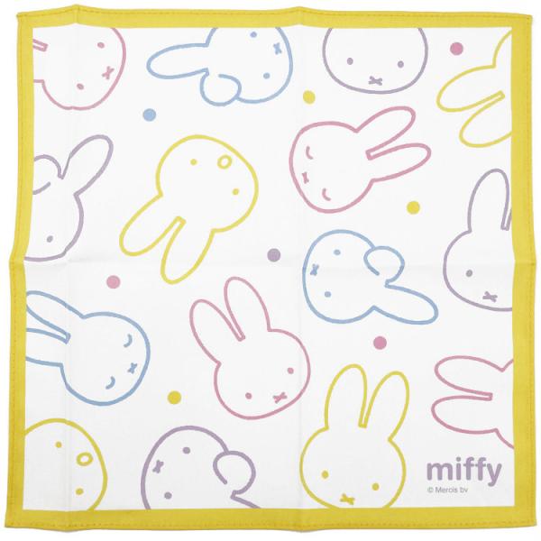 〔Miffy☆ディックブルーナ〕うさこちゃん、ミッフィーからランチーフが登場☆学校の給食やランチタイムにおすすめです♪【サイズ】約43×43cm【素　材】綿100%【仕　様】転写プリント・抗菌防臭加工【原産国】中国※　画像はあくまでも商品イ...